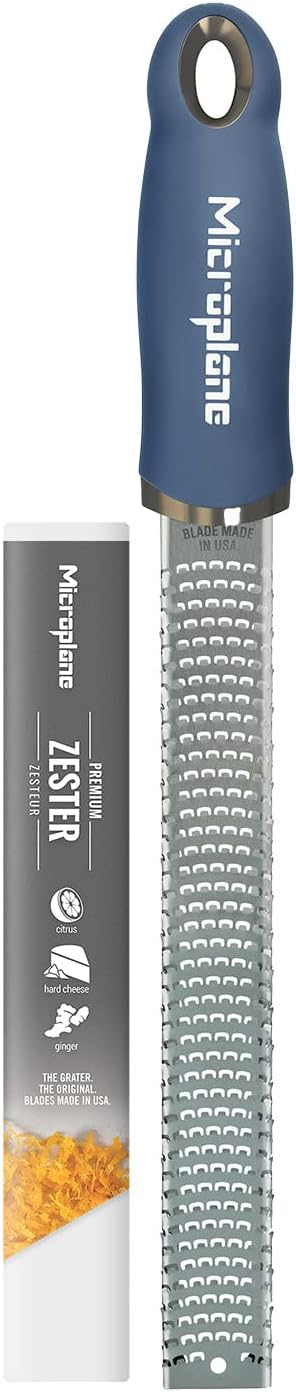 Premium Zester Grater in Denim Blue | Lemon Zester tool, Hard Cheese ...