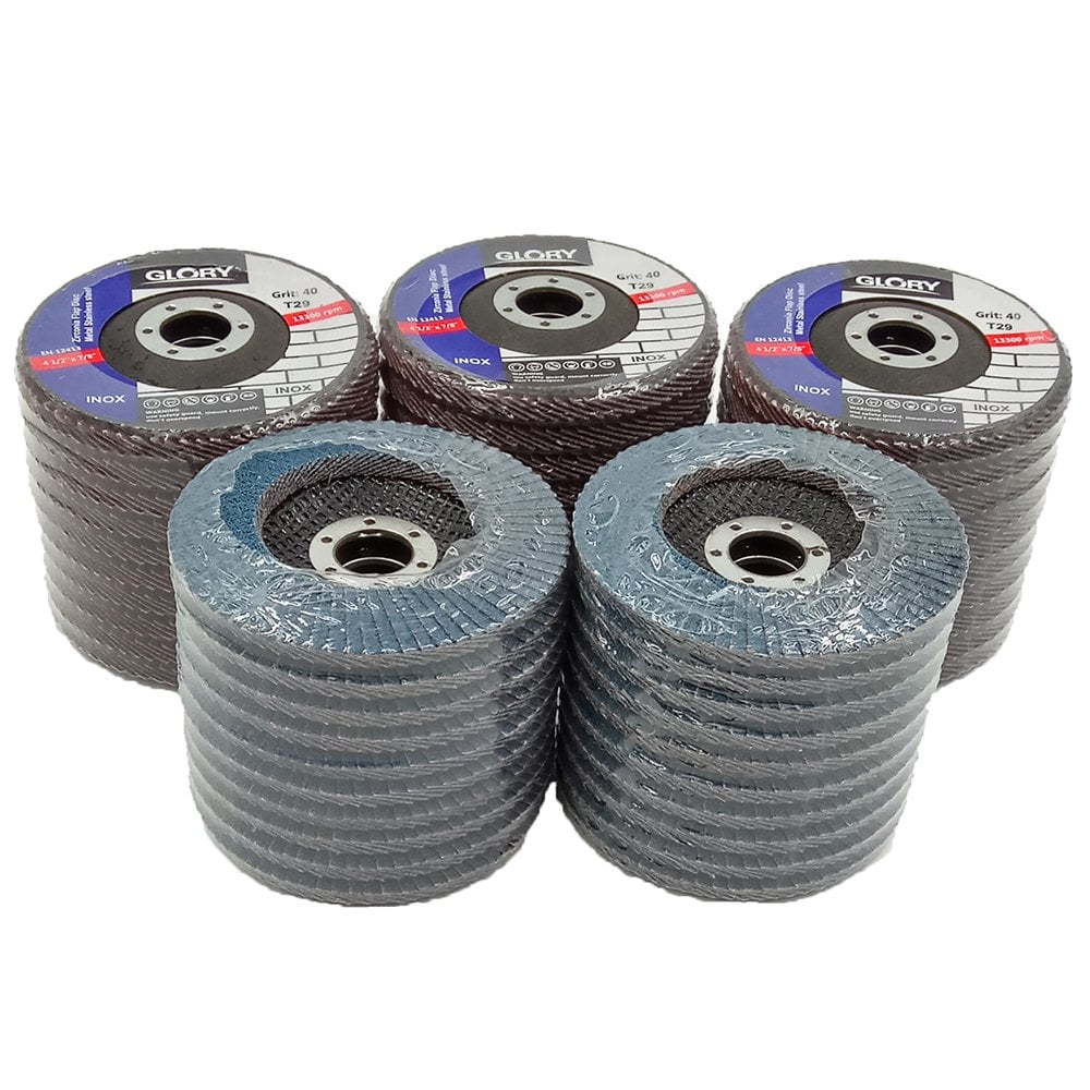 Premium Zirconia Flap Disc 4-1/2" X 7/8" 40 GRIT Pack of 50 - Walmart.com