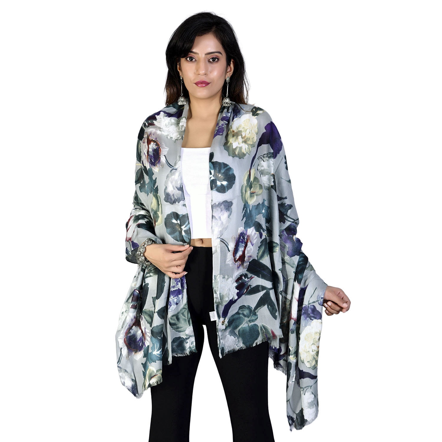 Premium and Soft Quality Floral Printed Scarf Modal Lightweight MMD421 ...