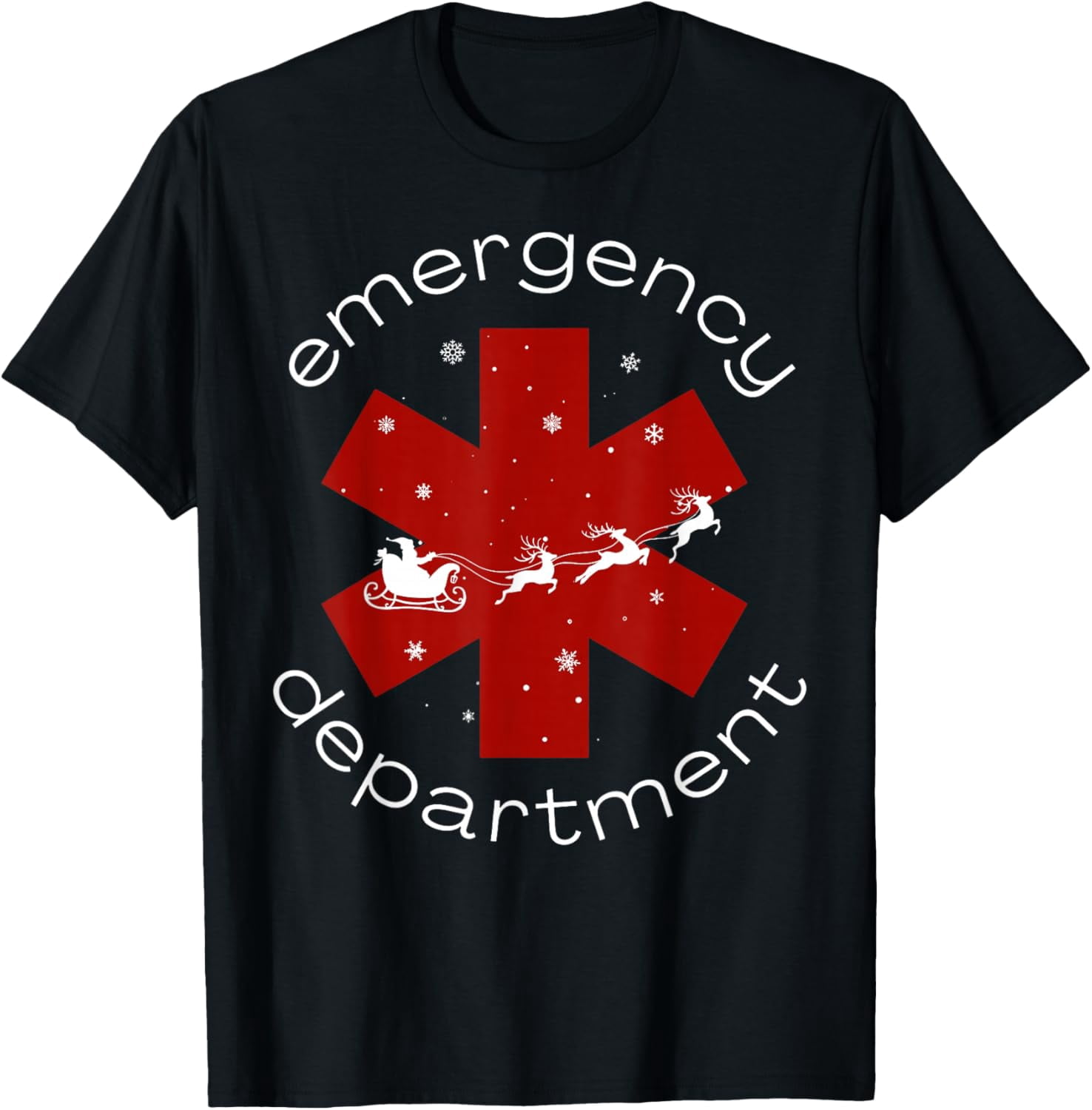Premium model-Unisex-100% cotton-Emergency Department Christmas Santa ...