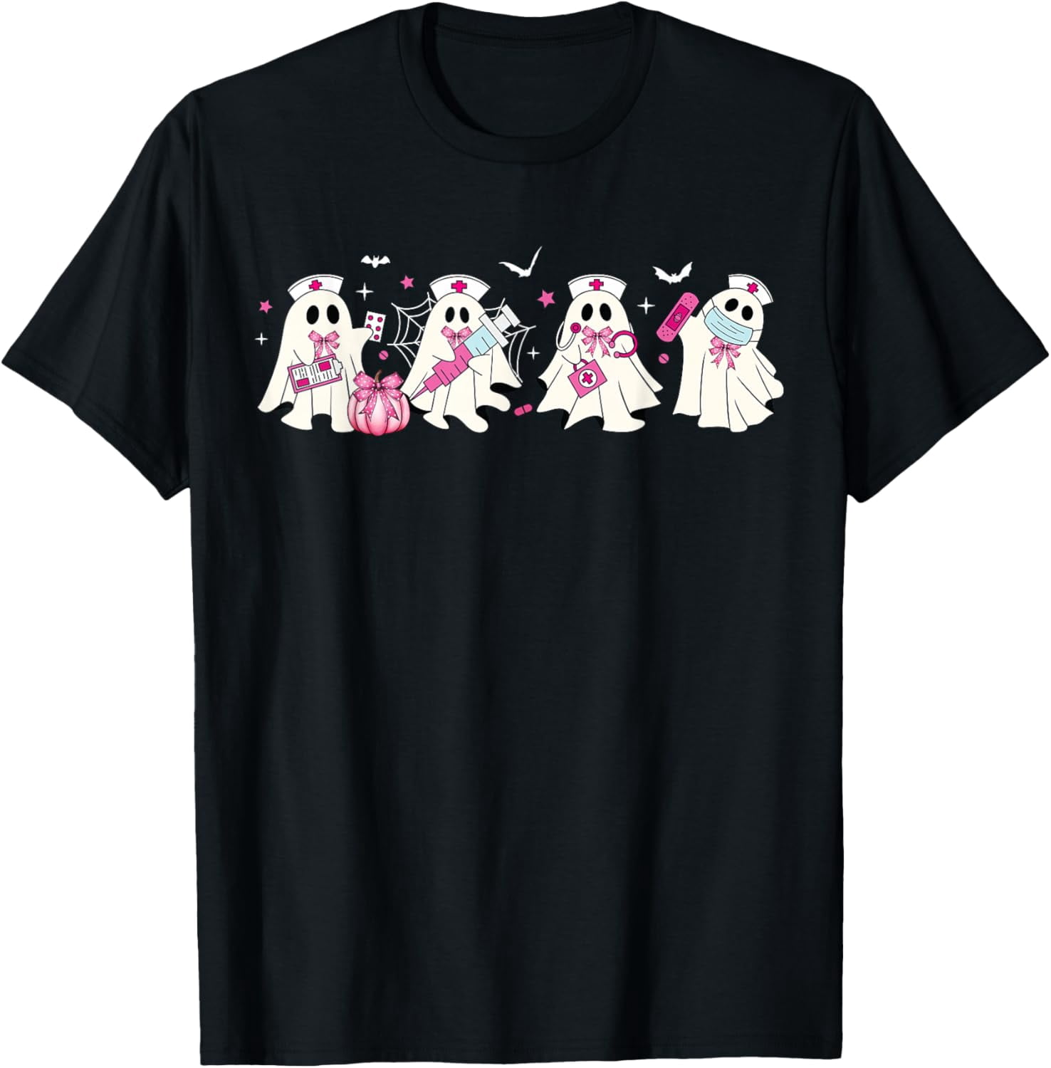 Premium model-Unisex-100% cotton-Ghost Nurses Halloween Crew Funny ...