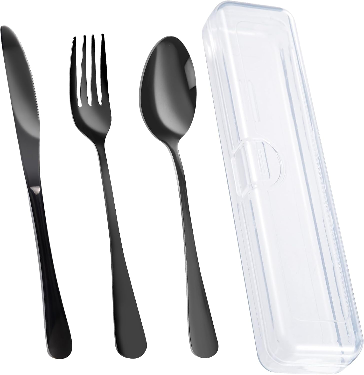 Premium travel cutlery with box, stainless steel reusable portable ...