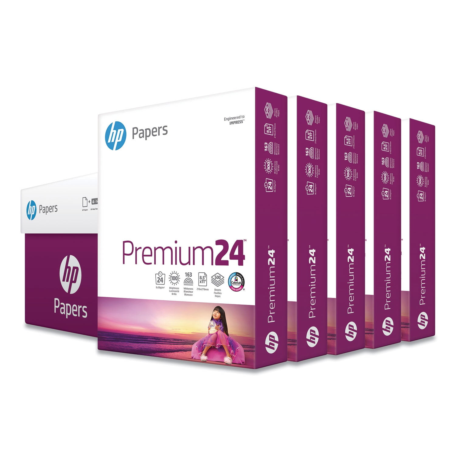 Premium24 Paper, 98 Bright, 24lb, 8.5 x 11, Ultra White, 500 Sheets ...