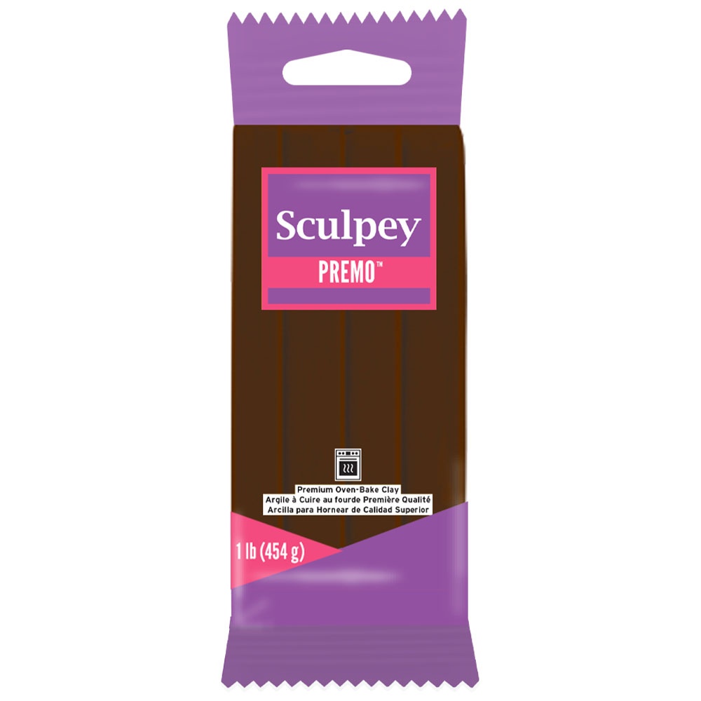 Premo Polymer Clay, Burnt Umber, 1lb, Soft and Pliable, Great for ...