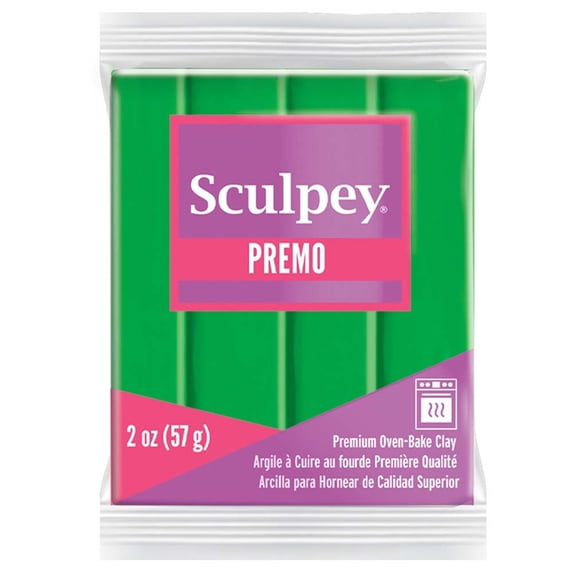 Sculpey Premo Polymer Clay, Green, 2oz, Oven Bake, Smooth Texture ...