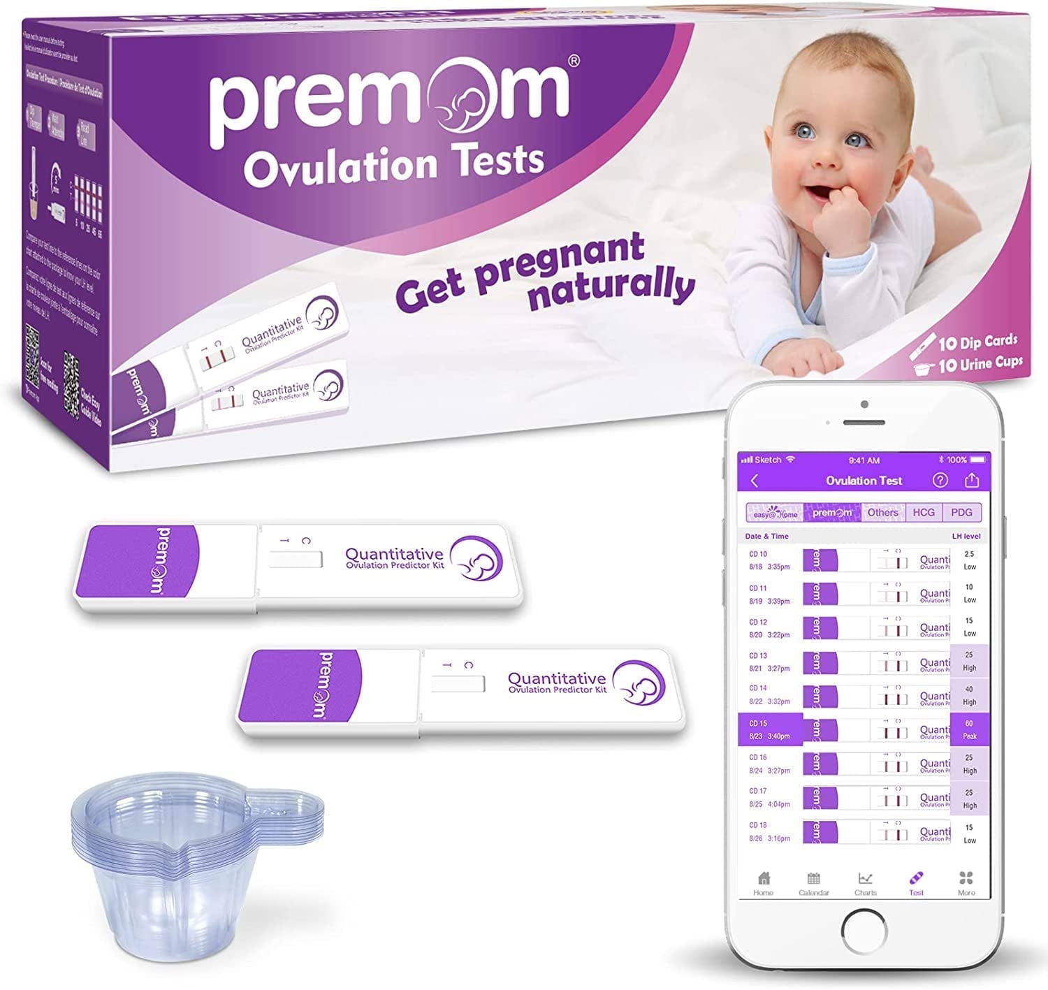 Premom 10 Ovulation Test Kit with Premom App HSA/FSA Eligible - Walmart.com