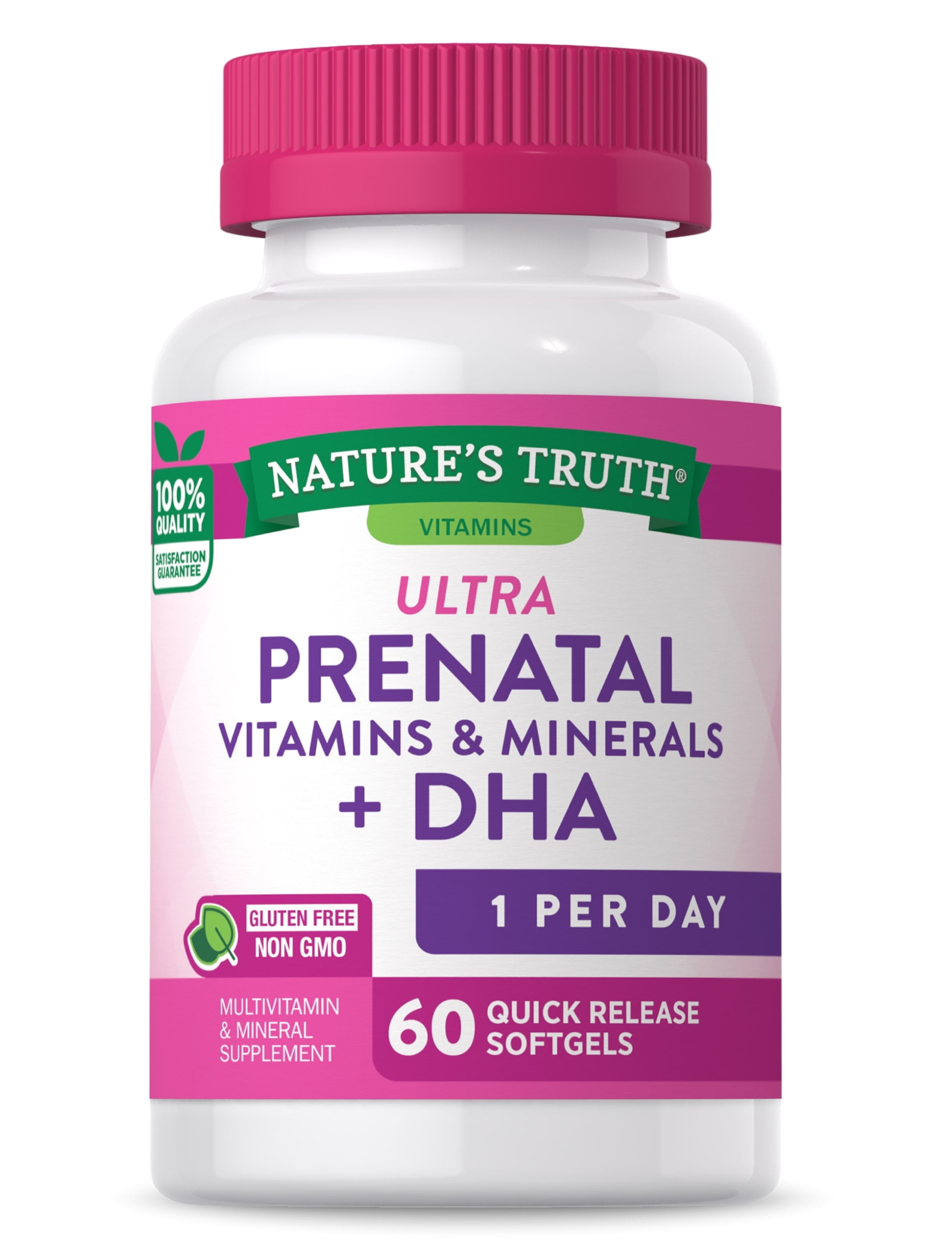Nature's Truth Prenatal Softgel Pills | 60 Softgels | Vitamins with DHA ...