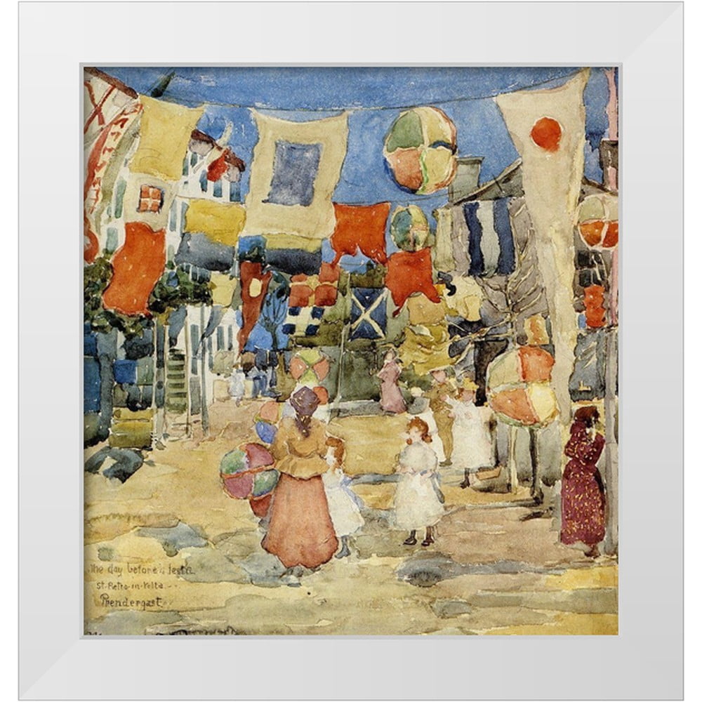 Prendergast, Maurice Brazil 15x16 White Modern Wood Framed Museum Art ...