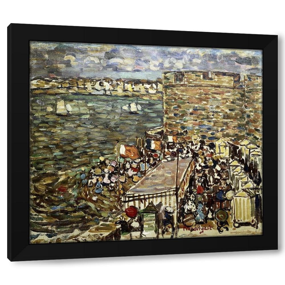 Maurice Brazil Prendergast 17x15 Black Modern Wood Framed Wall Art ...