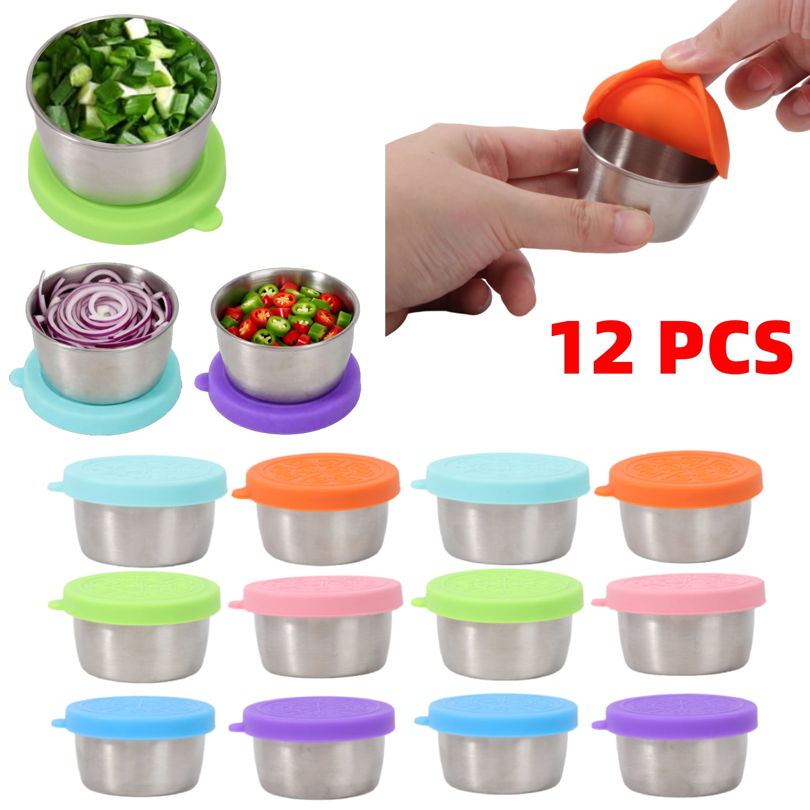 Prep -12PCS Mini Prep Bowls, Reusable Meal Prep Containers with Lids ...