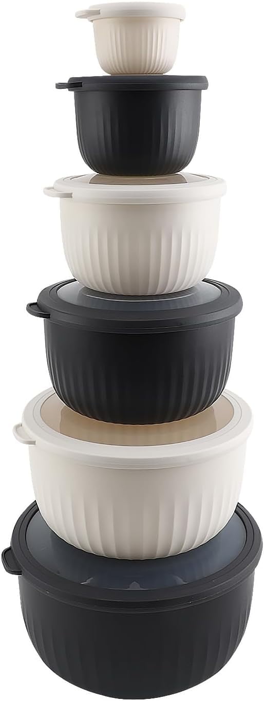 COOK WITH COLOR Meal Prep Containers Wide Mixing Bowls Food Storage ...