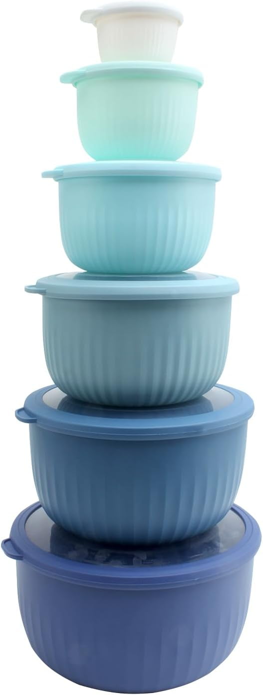 COOK WITH COLOR Meal Prep Containers Wide Mixing Bowls Food Storage ...
