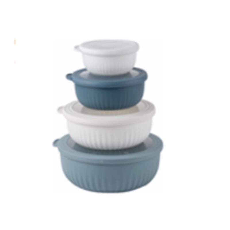 Prep Bowls with Lids - Wide and Deep Nesting Plastic Mixing Bowls Set ...