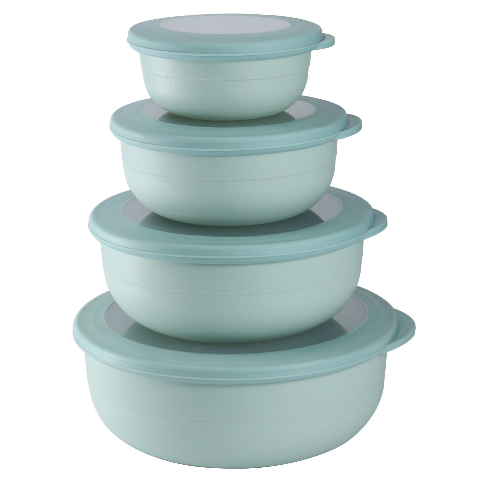 Prep Bowls with Lids- Wide and Deep Nesting Plastic Small Mixing Bowl ...