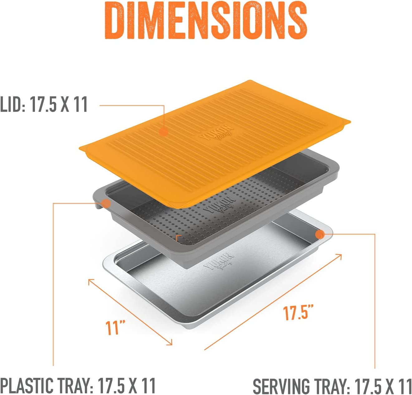 Prep 'N Serve BBQ Prep and Serve Tray Set – Marinating Tray with Lid ...