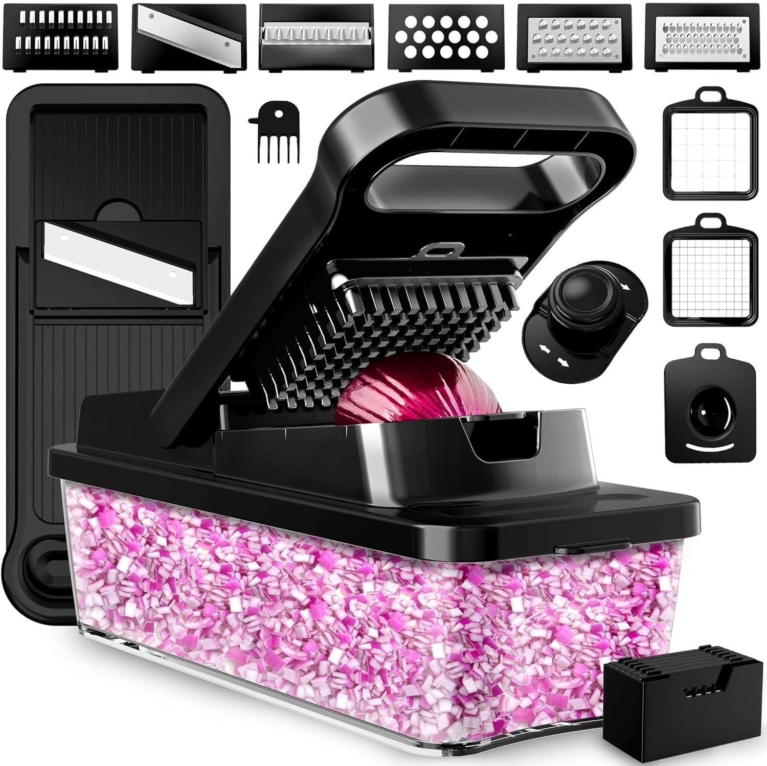 Prep Naturals 9-in-1 Vegetable Chopper & Mandoline Slicer - Veggie ...