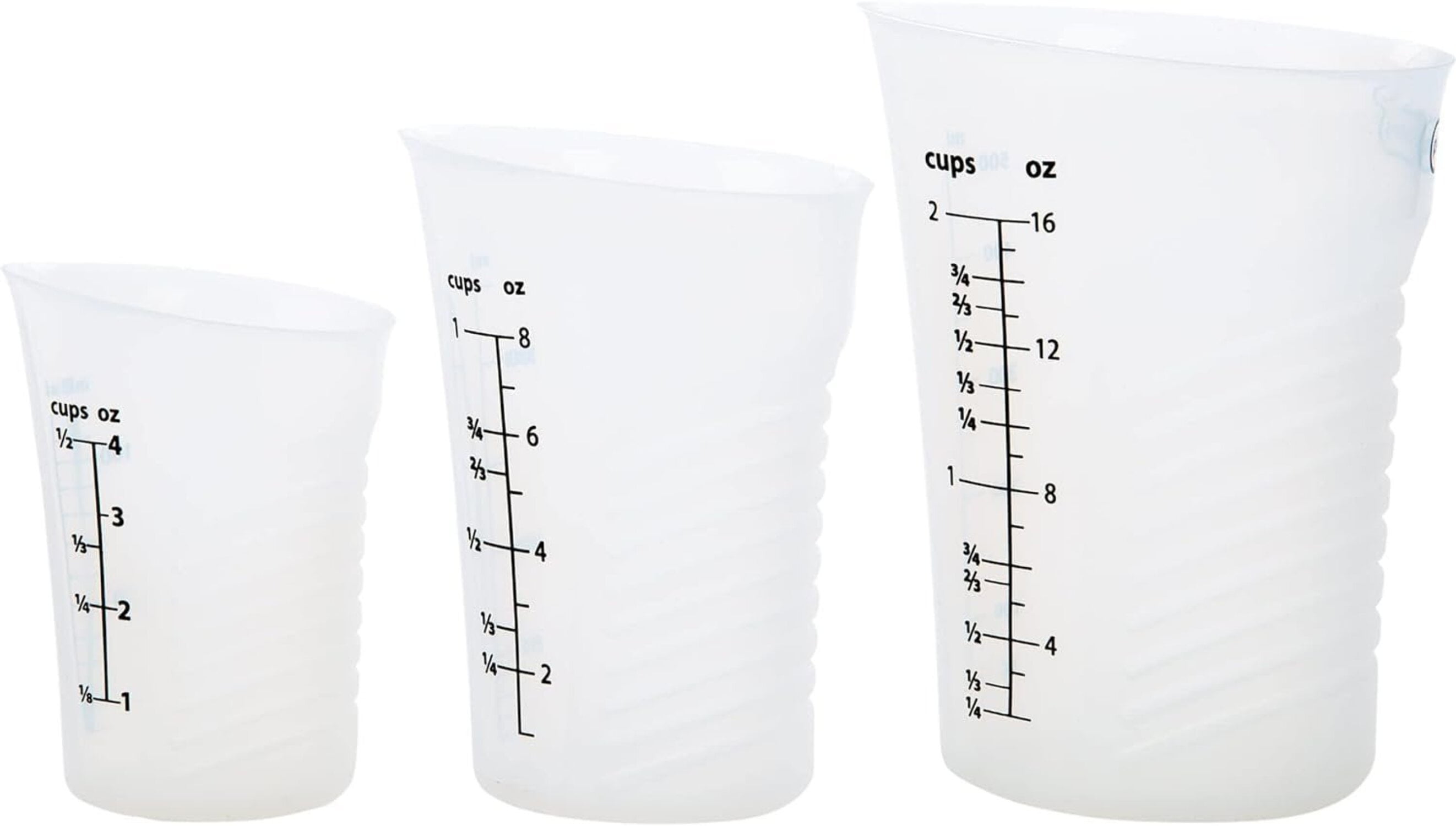 Prep Solutions 3-Piece High Heat Silicone Measuring Cups Set, Flexible ...