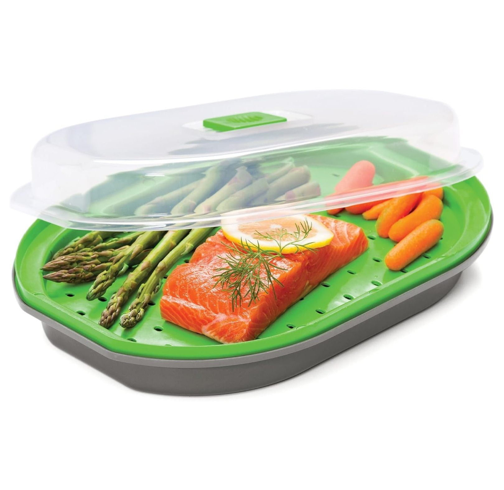 Prep by Progressive Microwavable Fish and Veggie Steamer, Steam Vent ...