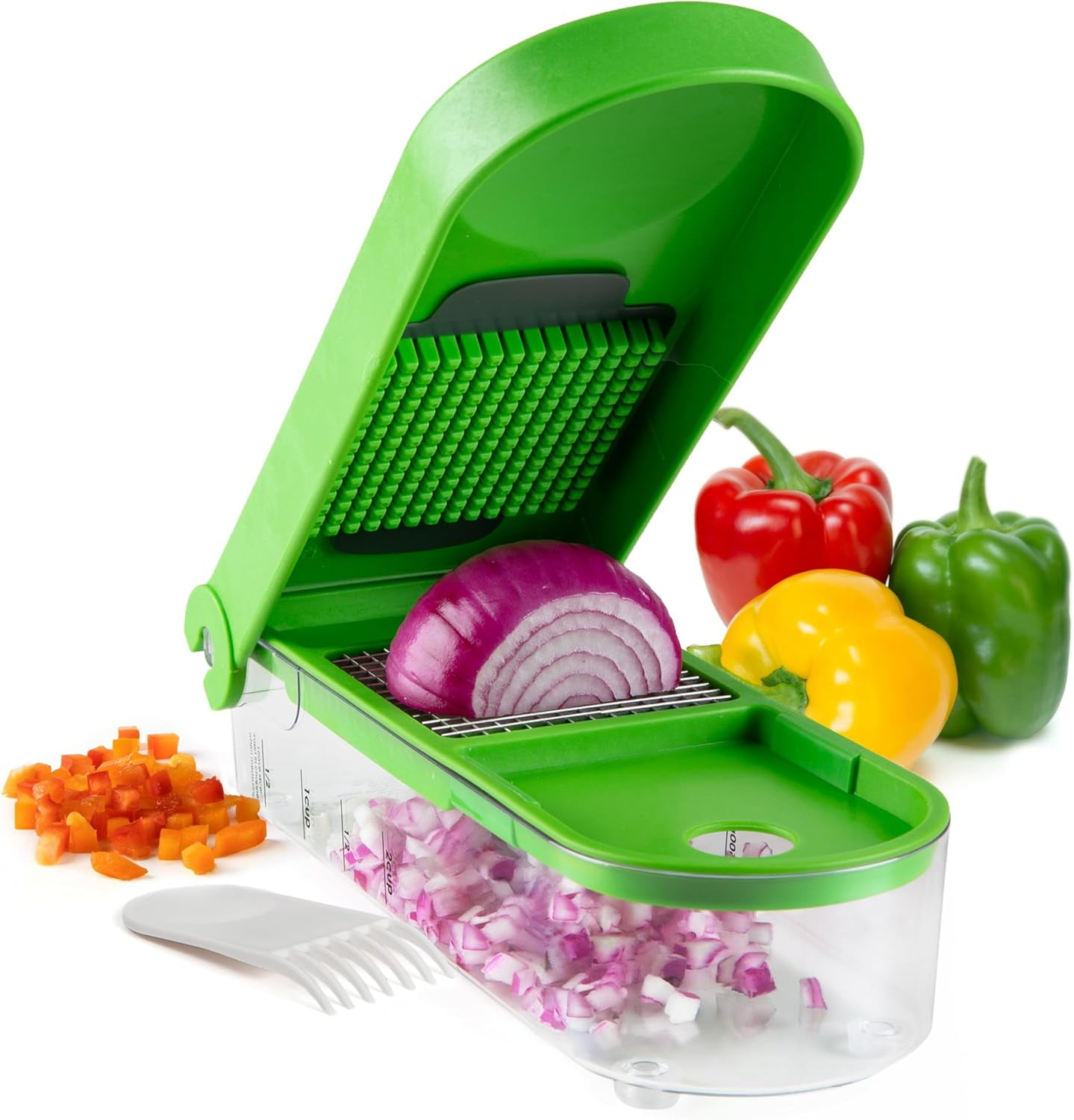 PrepWorks Onion Chopper – Green/White, Standard, for Quick and Easy ...
