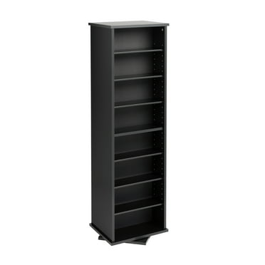 Prepac Slim Multimedia Storage Tower - Compact CD/DVD Media Cabinet ...