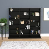 Prepac 51" Black Organizer with Adjustable Shelves, Triple Wall Media ...
