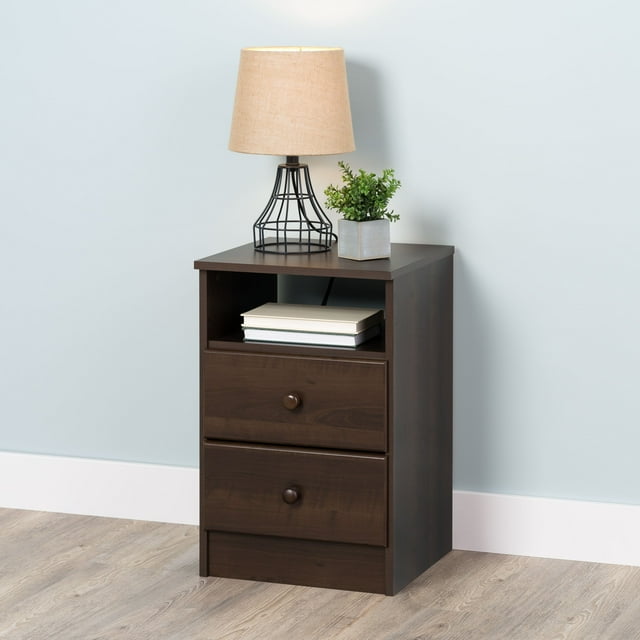 Prepac Astrid 2-Drawer Nightstand, Rich Espresso - Walmart.com
