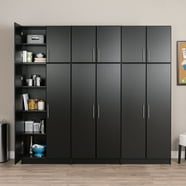Prepac Elite Black Engineered Wood Storage Cabinet Set G - 8 pc ...