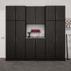 Prepac Elite Black Engineered Wood Storage Cabinet Set G - 8 pc ...