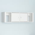 Free Shipping! Prepac Designer Modern Floating Hutch, White - Walmart ...