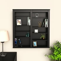 "Pemberly Row 51"" Wooden Media Storage Tower Organizer, Double CD DVD ...