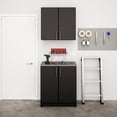 Prepac Elite Black Engineered Wood Storage Cabinet Set H - 2 pc ...
