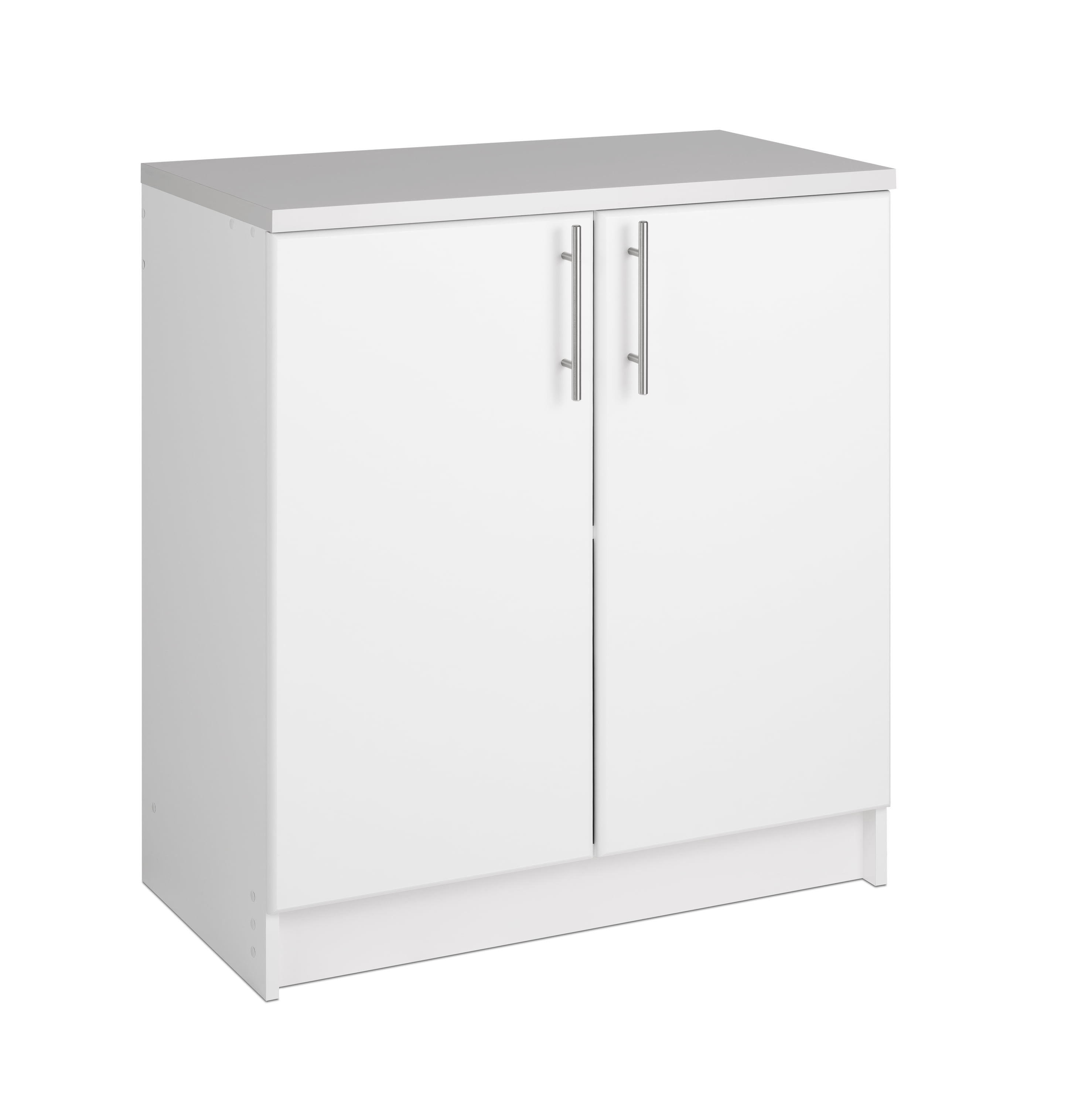 Prepac Elite Home Storage White Base Cabinet with Melamine Countertop ...