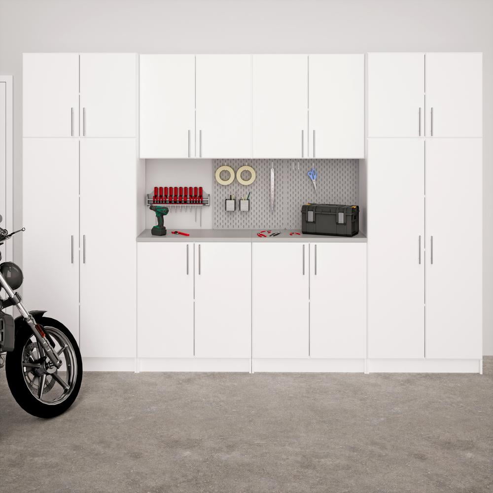 Prepac Elite White Engineered Wood Storage Cabinet Set G - 8 pc ...
