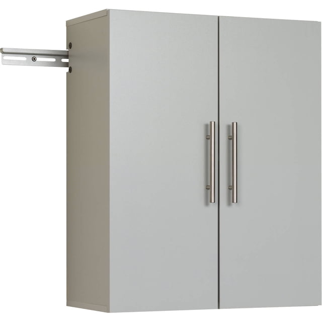 Prepac HangUps 24" Upper Storage Cabinet in Light Grey Laminate ...
