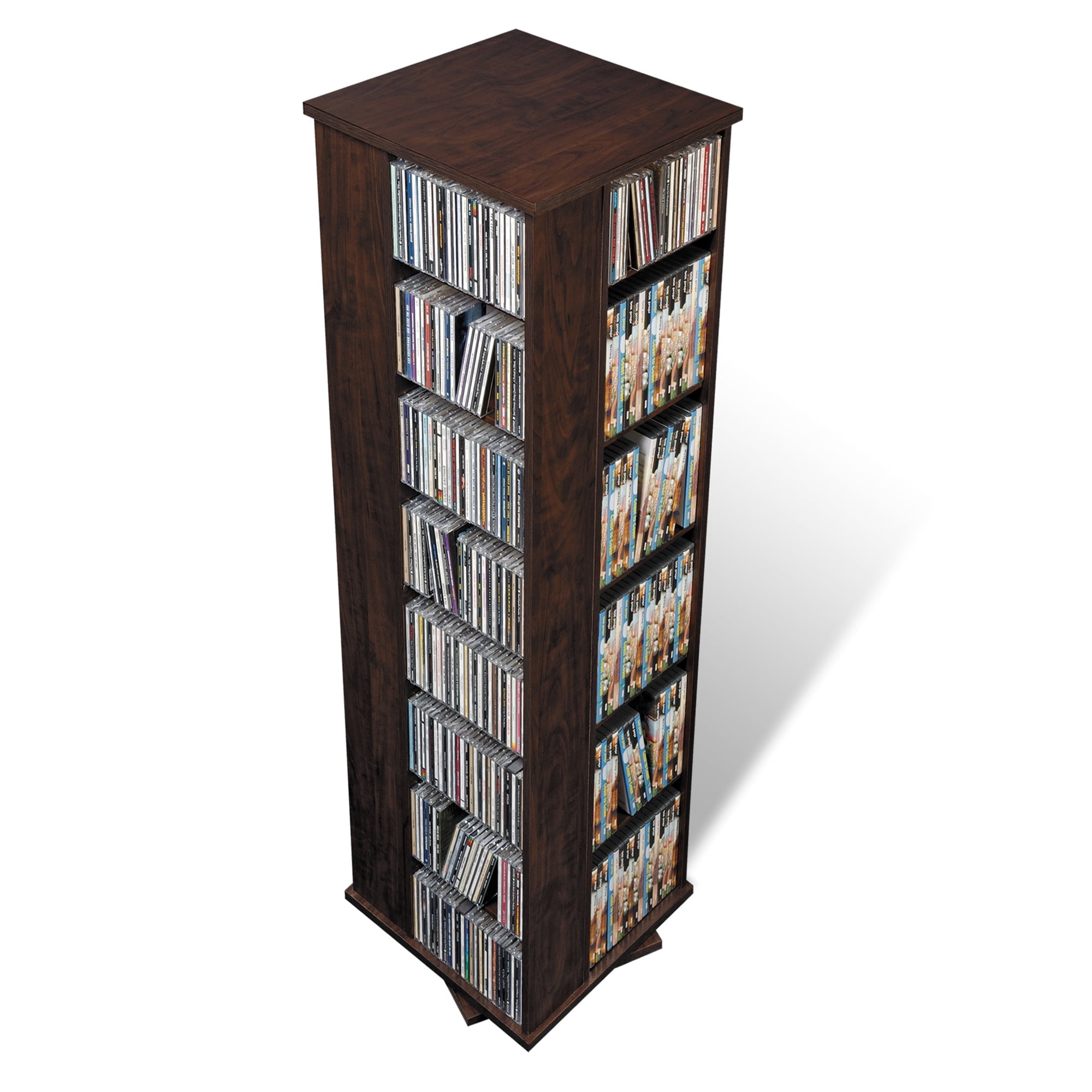 Prepac Large 4-Sided Spinning Storage Tower, Espresso - Walmart.com