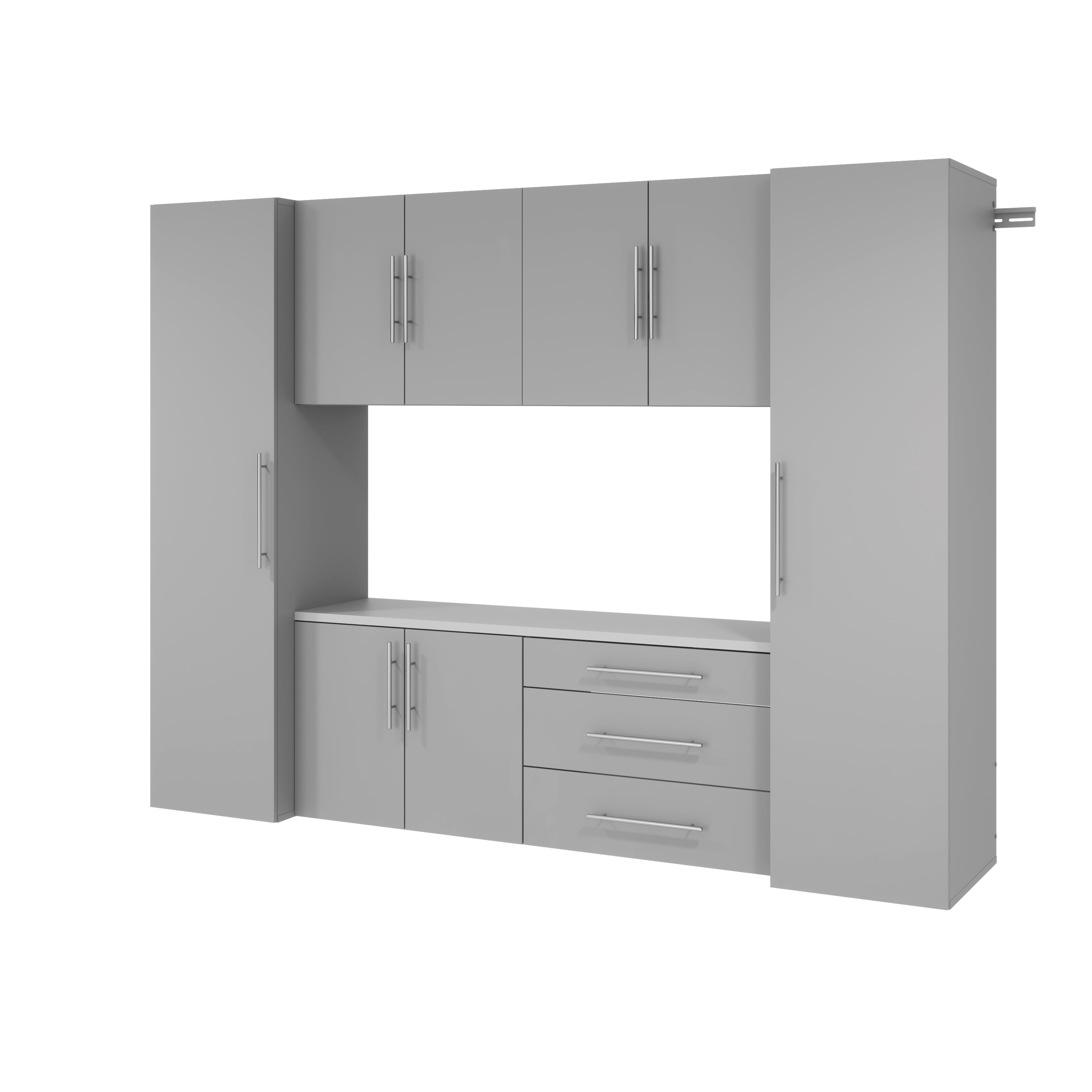 Prepac Light Gray HangUps Work Storage Cabinet Set U - 6pc - Walmart.com