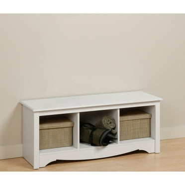 ClosetMaid 3-Cube Organizer Cubby Storage Bench with Seat, White ...