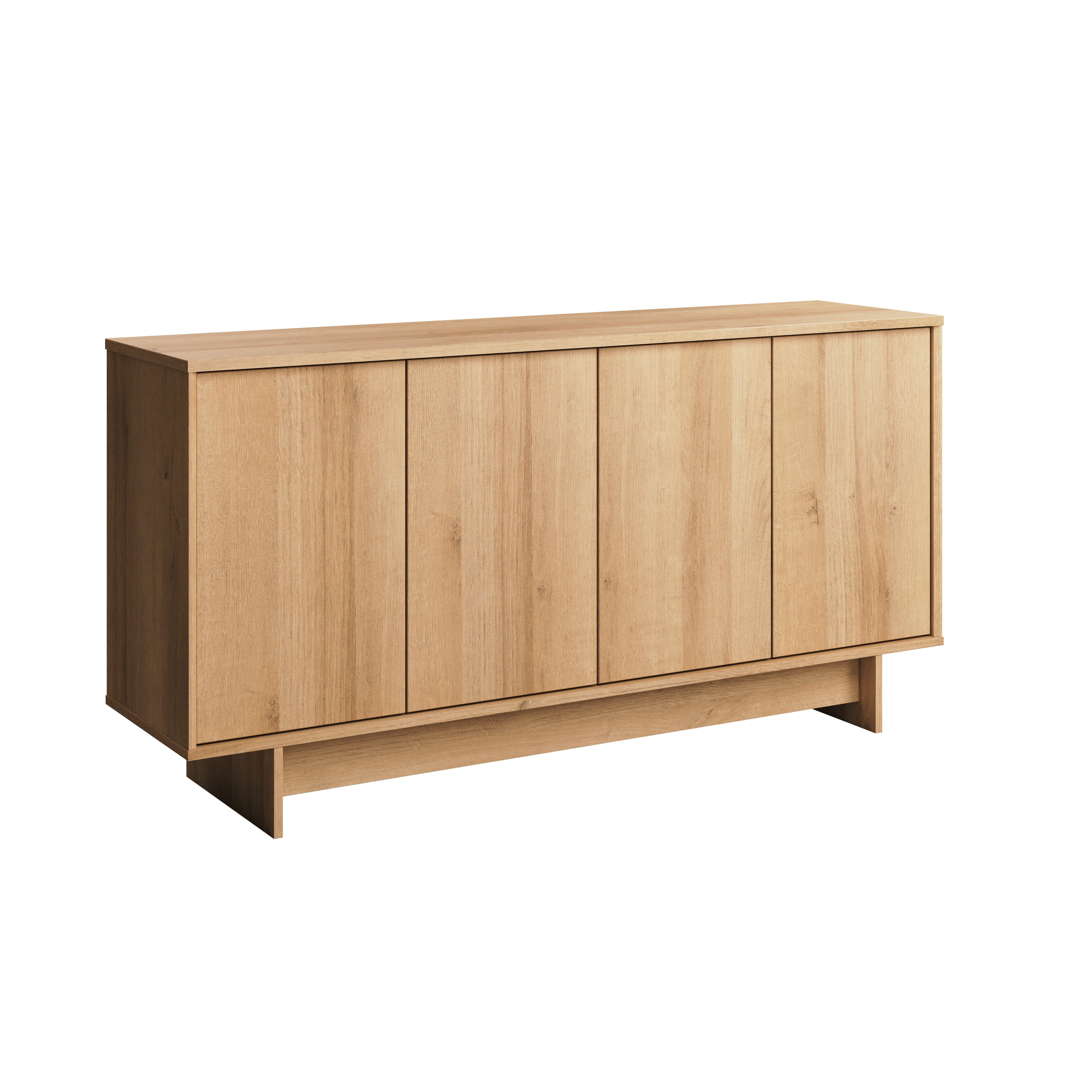 Prepac Natural Oak Finnley Sideboard Cabinet Buffet Cabinet with ...