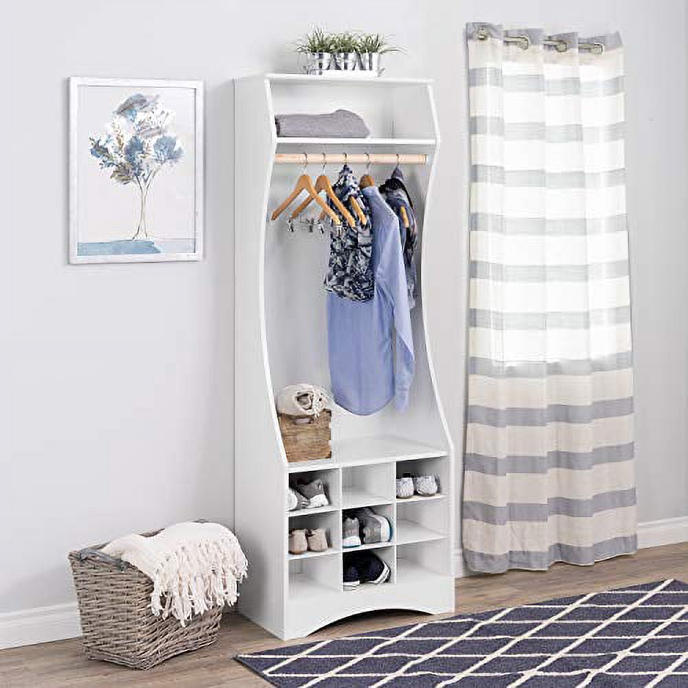 Prepac White Compact Wardrobe with Shoe Storage - Walmart.com