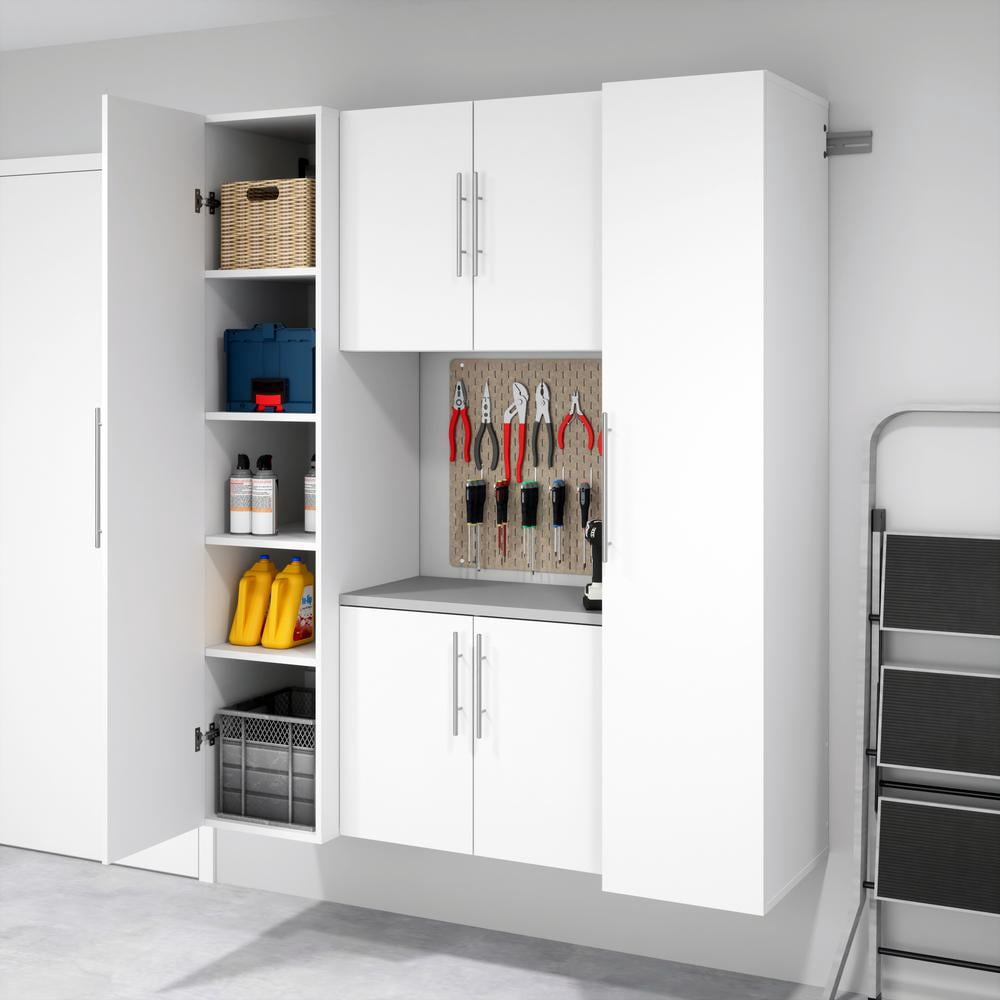 Prepac White HangUps Engineered Wood Work Storage Cabinet Set T - 4pc ...