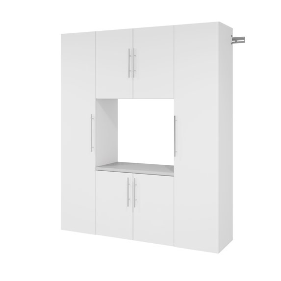 Prepac White HangUps Work Storage Cabinet Set Q - 4pc - Walmart.com