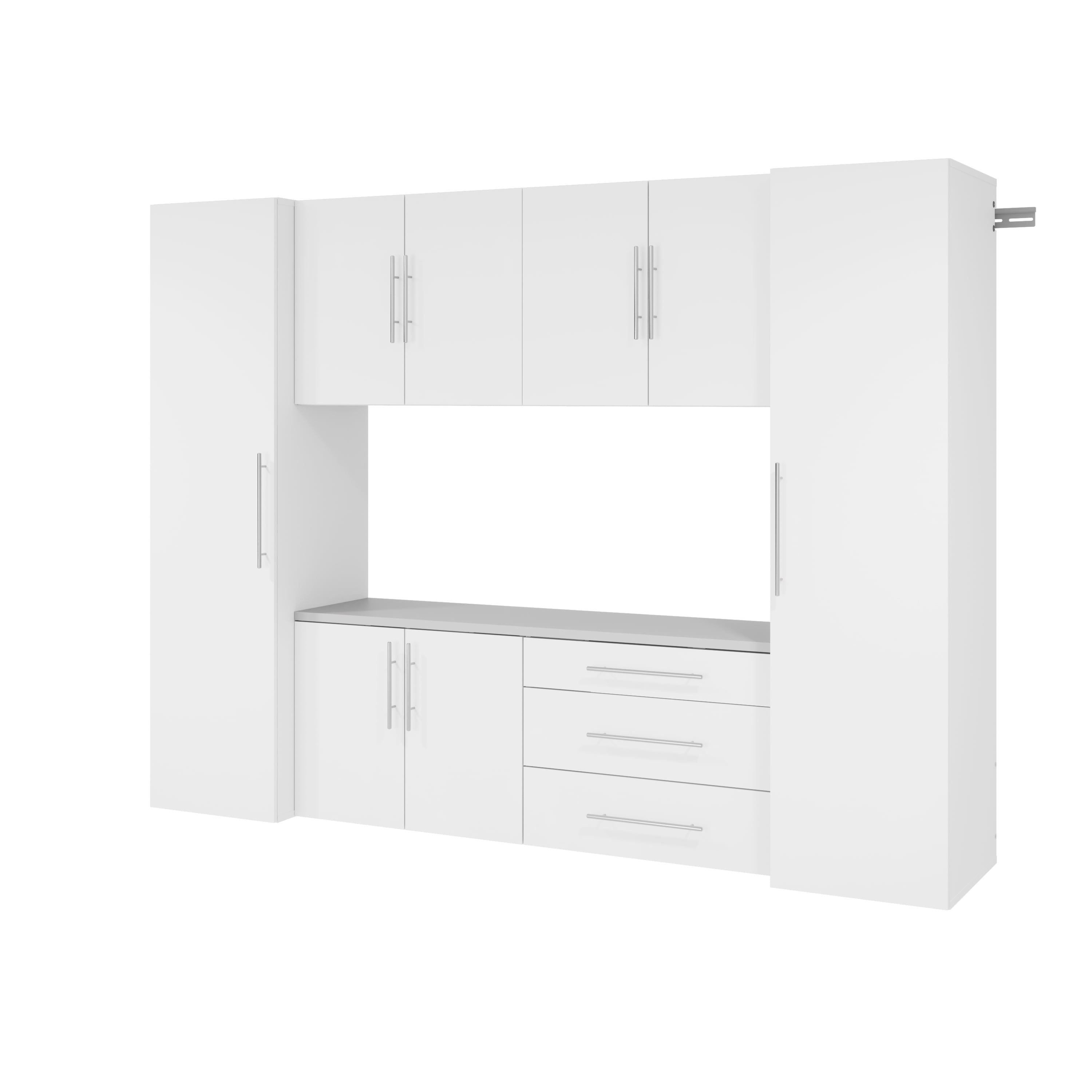 Prepac White HangUps Work Storage Cabinet Set U - 6pc - Walmart.com