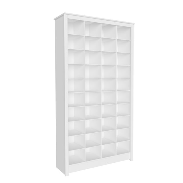 Prepac White Tall Storage Cabinet, Shoe Cabinet, Cube Storage Organizer ...