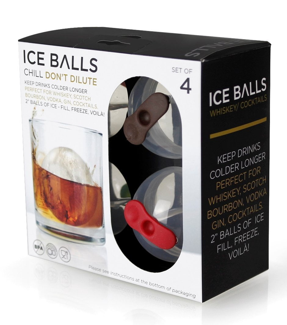 Prepara Ice Balls, set of 4 assorted color tabs, Gift Box - Walmart.com