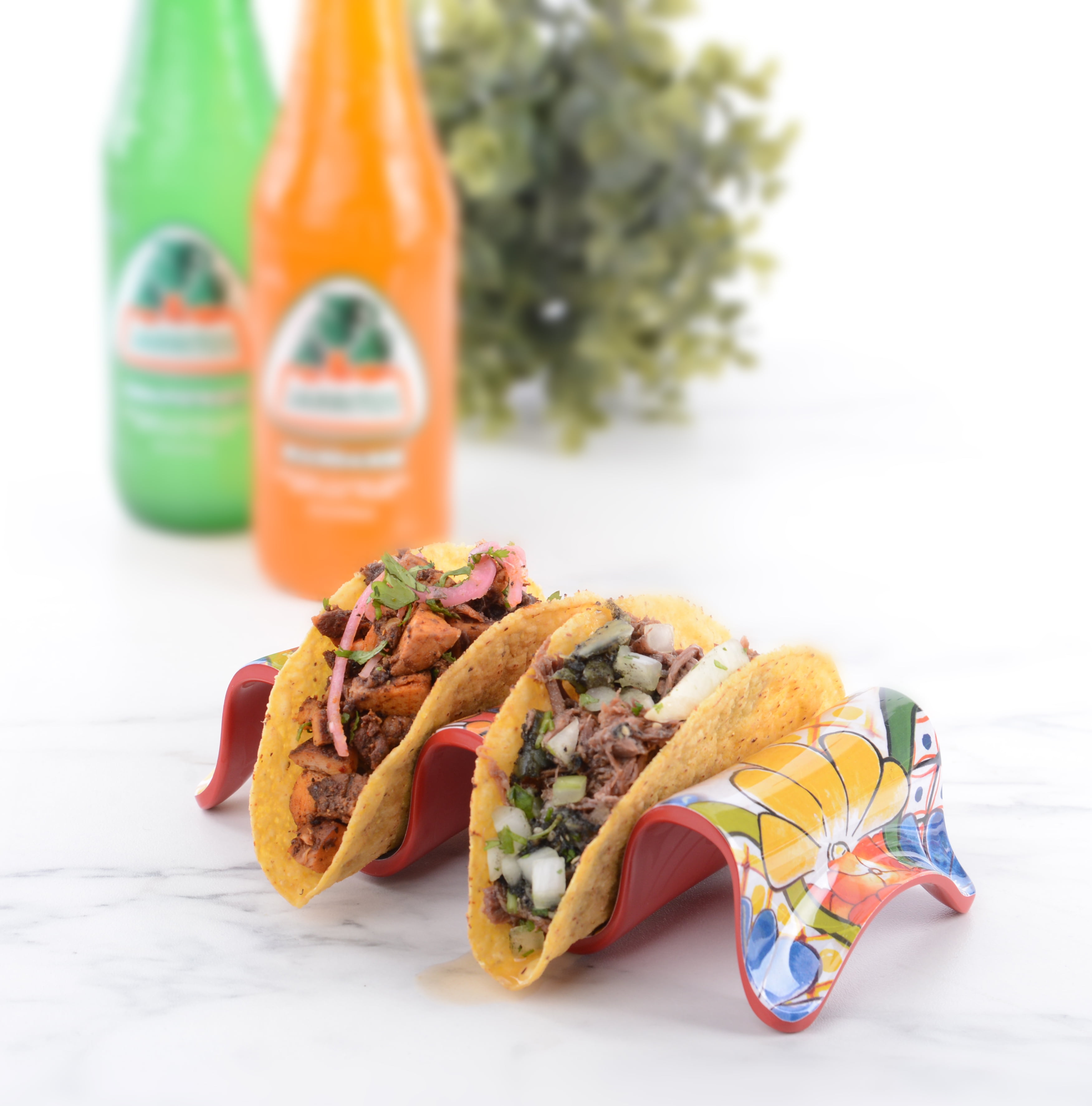 Prepara Talavera Collection Melamine Taco Holder Reversible Design 2 to ...