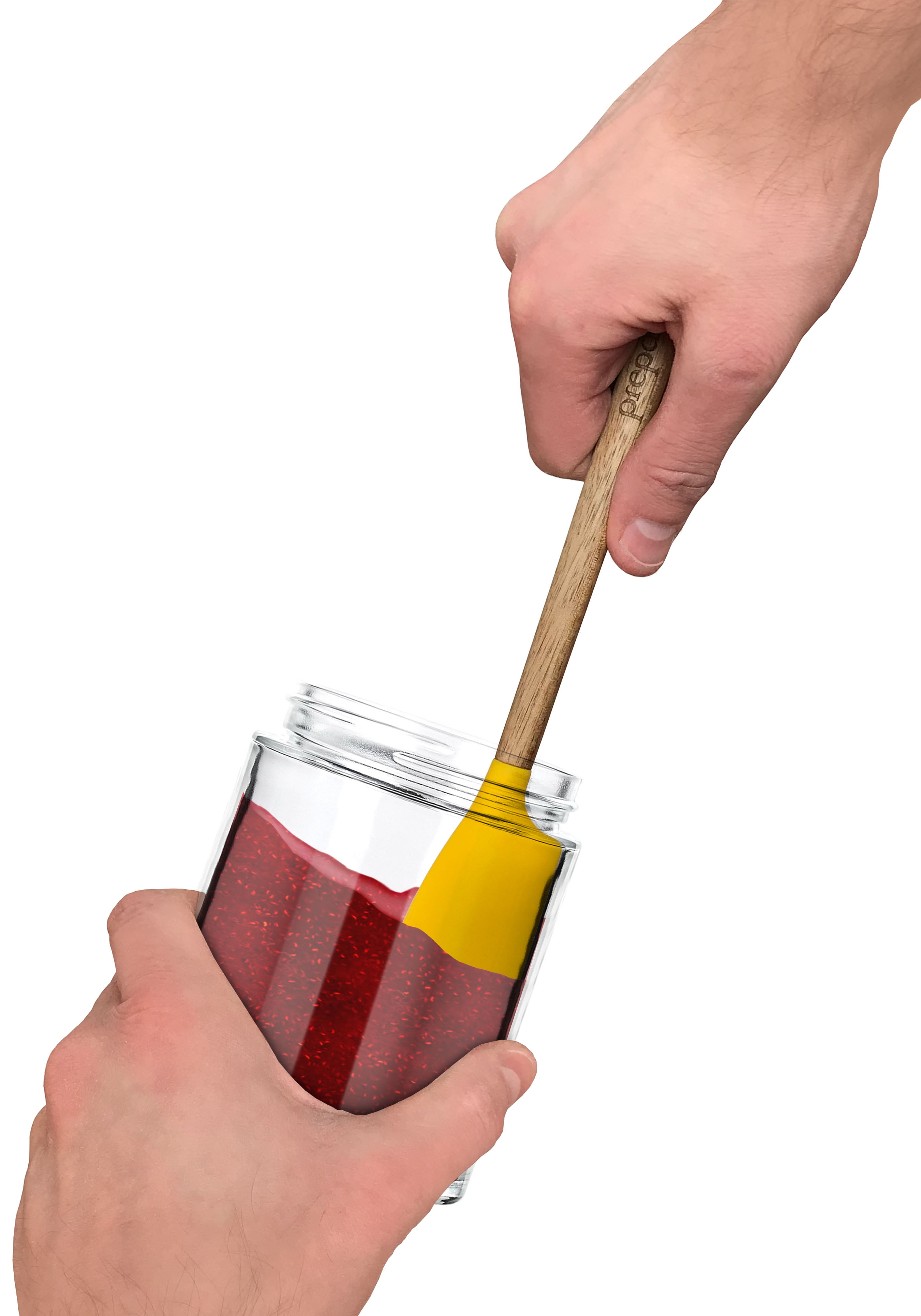 Prepara Silicone and Acacia Wood Handle Jar Scraper, Yellow - Walmart.com