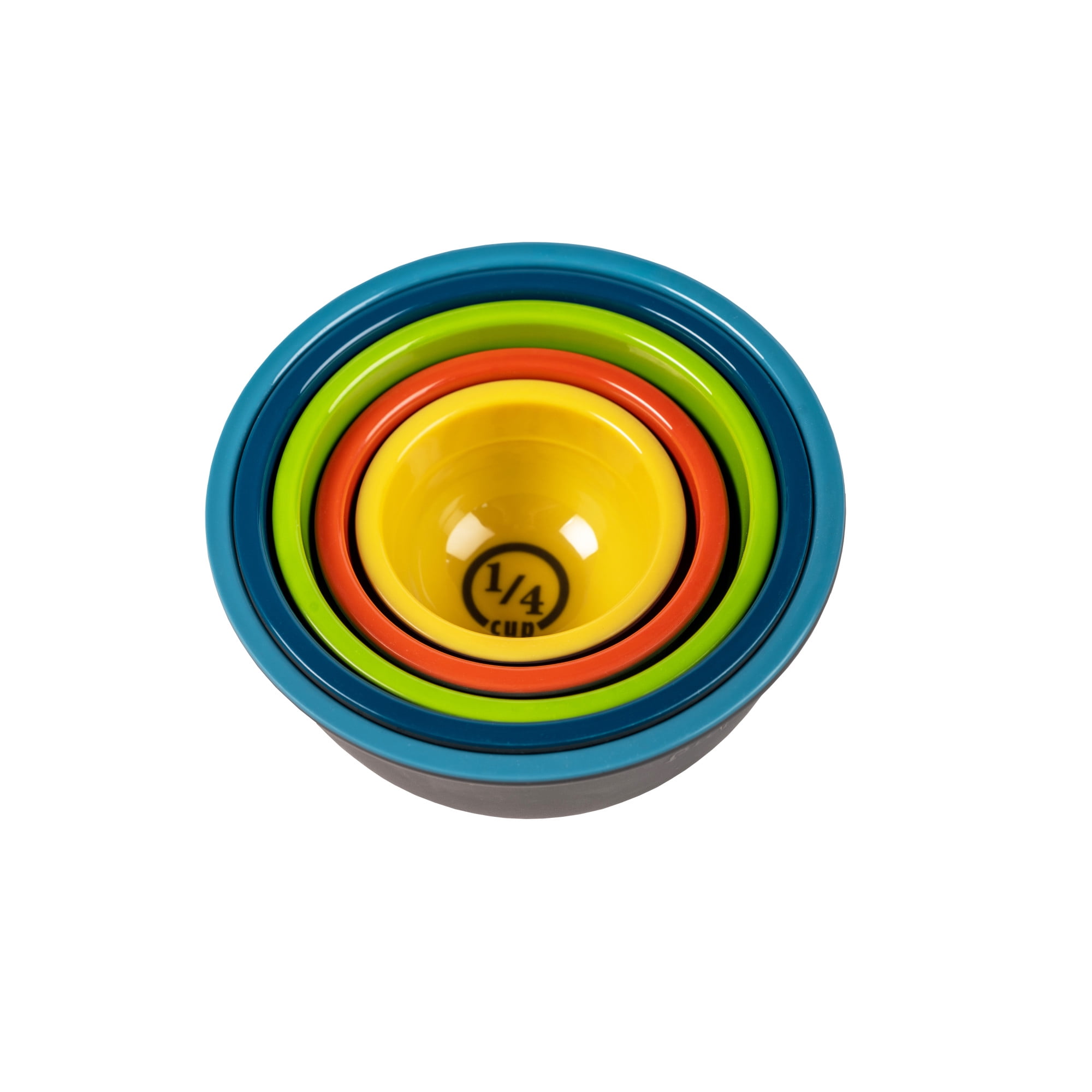 Prepara Two-Tone Melamine Pinch Bowl Set, 5-Piece Multi-Colored ...