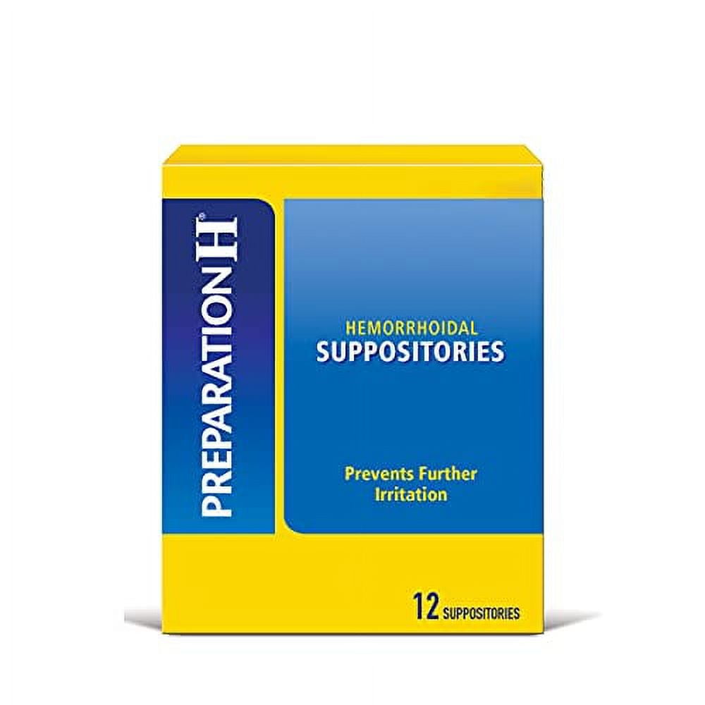 Preparation H Hemorrhoid Suppositories For Itching And Discomfort ...
