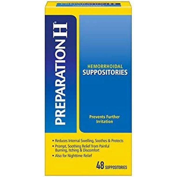 Preparation H Suppositories for Hemorrhoid Relief, Burning and Itching ...