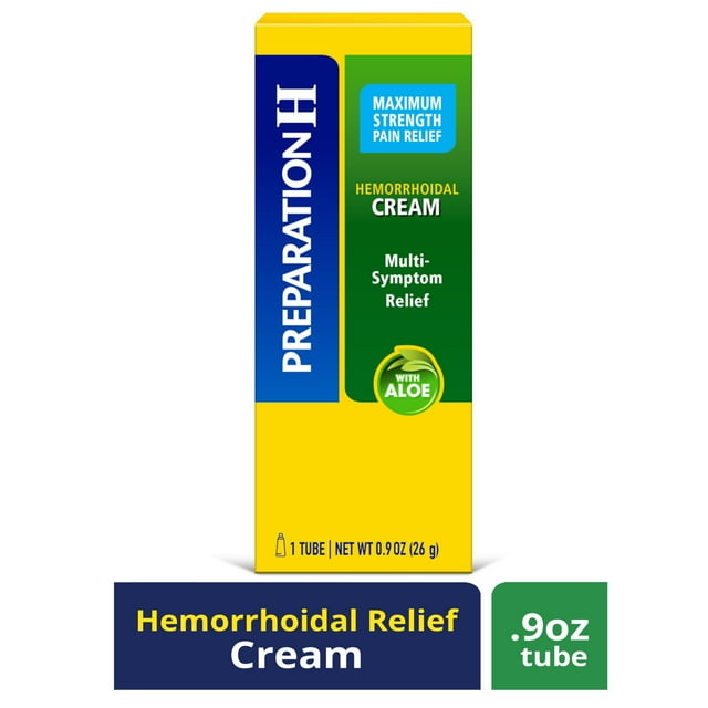 Preparation H Maximum Strength Hemorrhoid Cream With Aloe for Soothing ...
